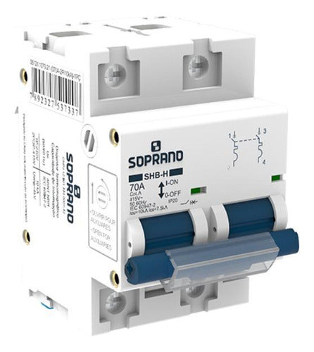 Disjuntor Bipolar Soprano 125A 10kA Curva C - Interruptor Automático para Trilho DIN – Federalle ...